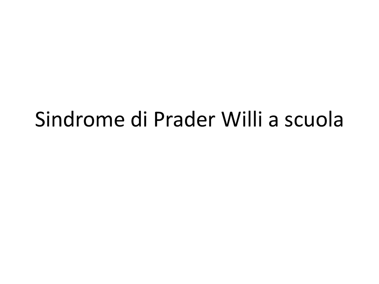 Sindrome Di Prader Willy Docsity
