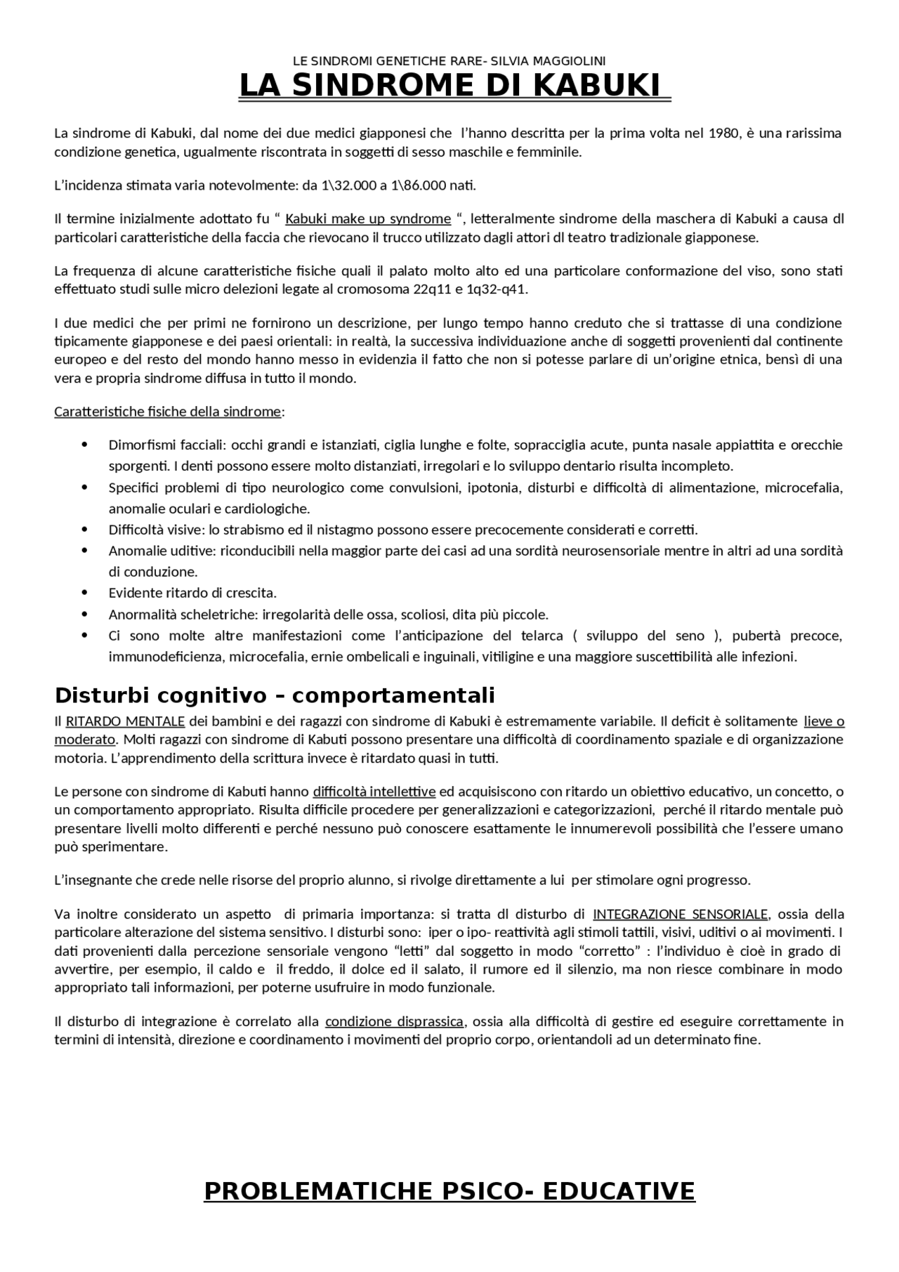 Sindromi Genetiche Rare Docsity