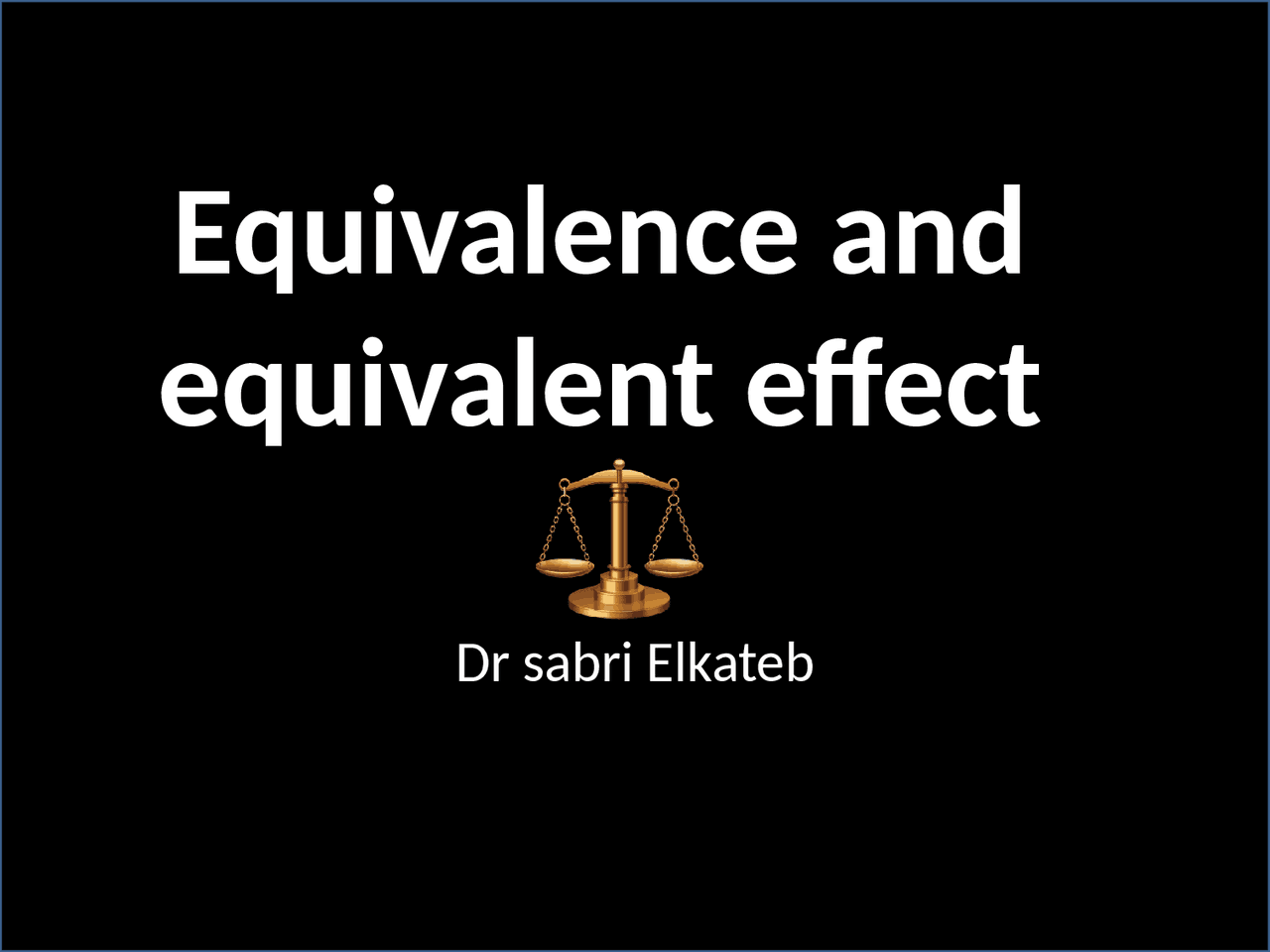 Equivalence And Equivalence Effect Docsity