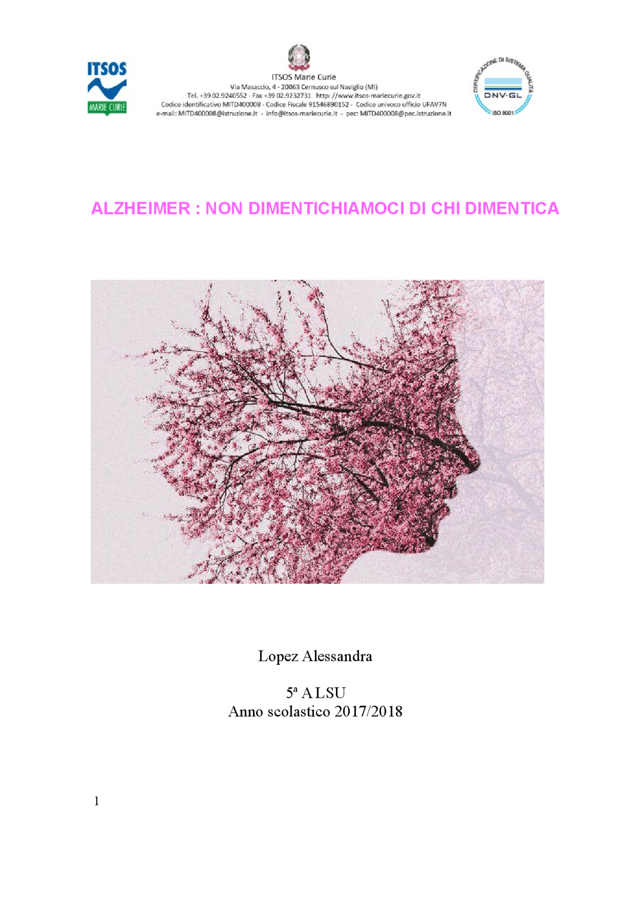 Tesina Maturità Liceo Delle Scienze Umane Docsity