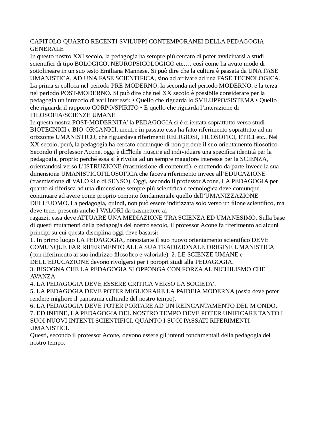 PARTE SECONDA L’ORIZZONTE TEORICO DELLA PEDAGOGIA CONTEMPORANEA Fondamenti e prospettive - Docsity