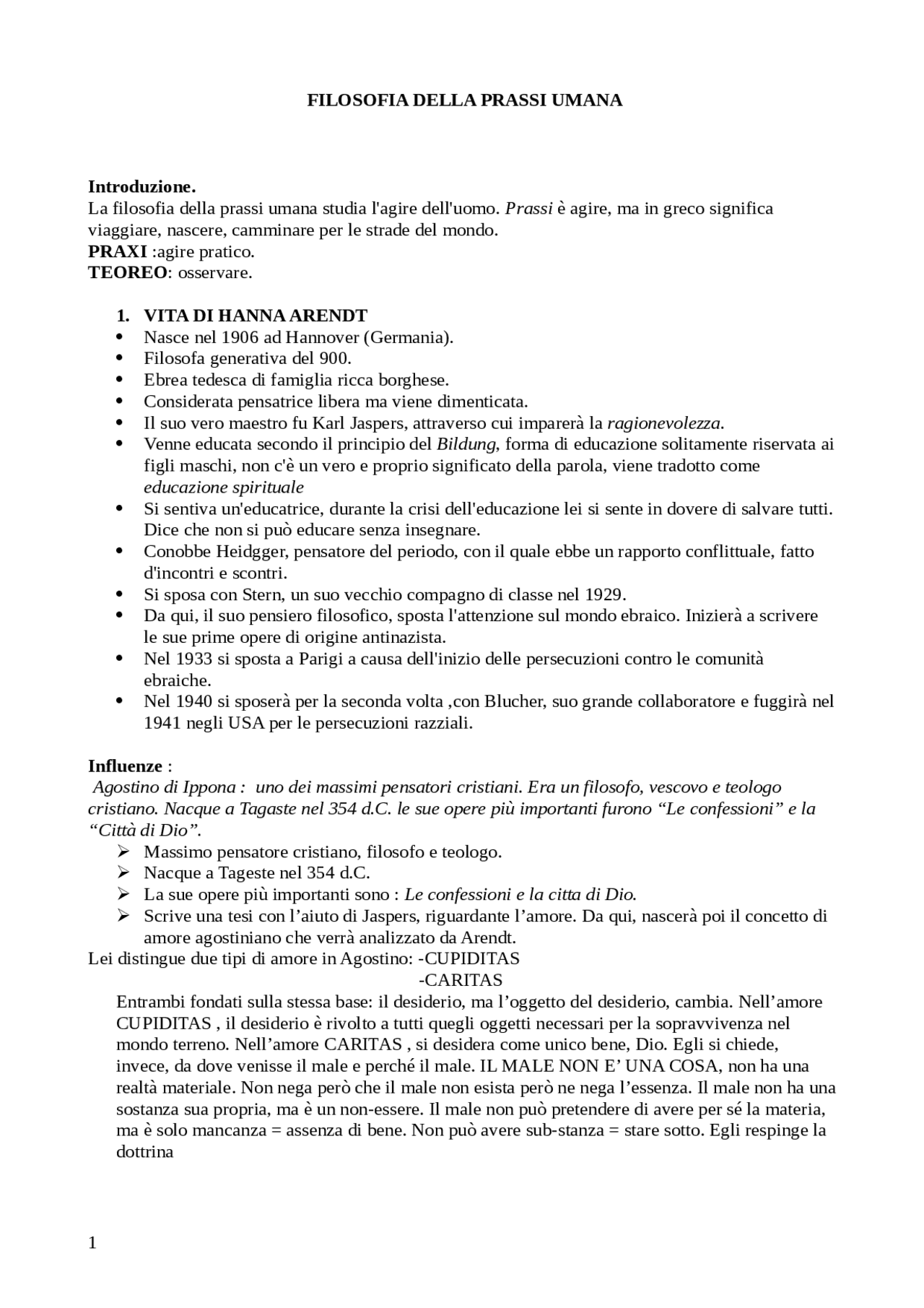 Filosofia Della Prassi Umana Docsity