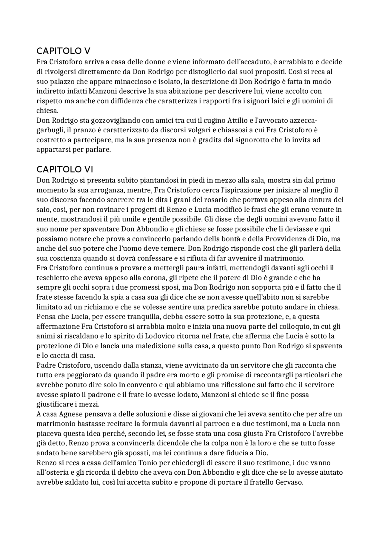 Riassunti Promessi Sposi Docsity