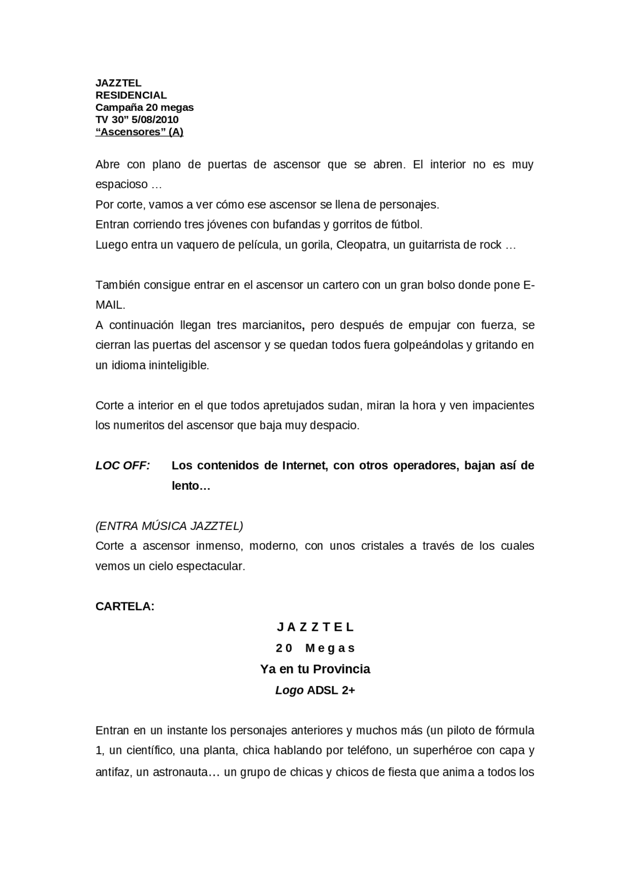 Ejemplo script convencional - Docsity