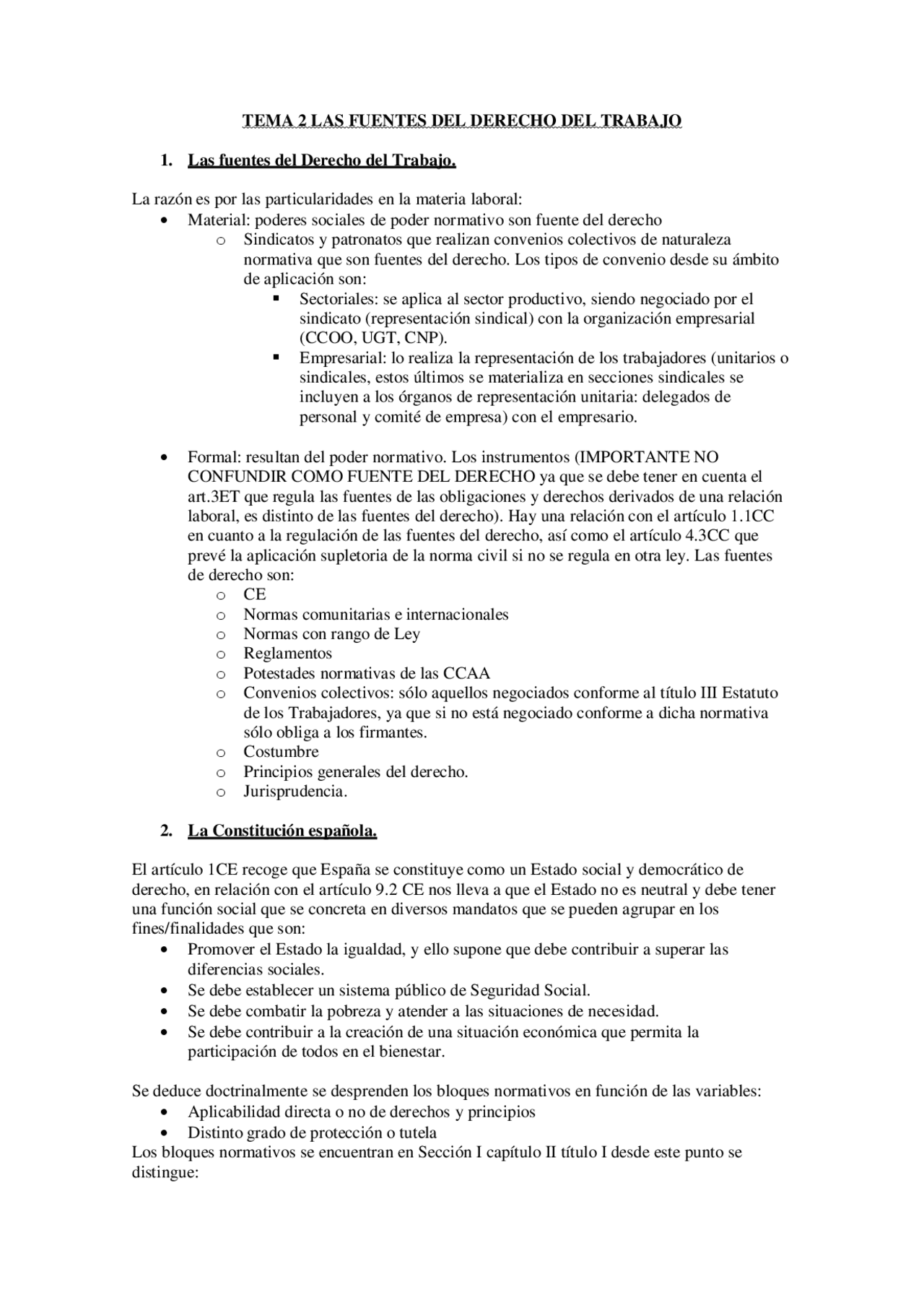 Tema 2 Derecho Del Trabajo Docsity