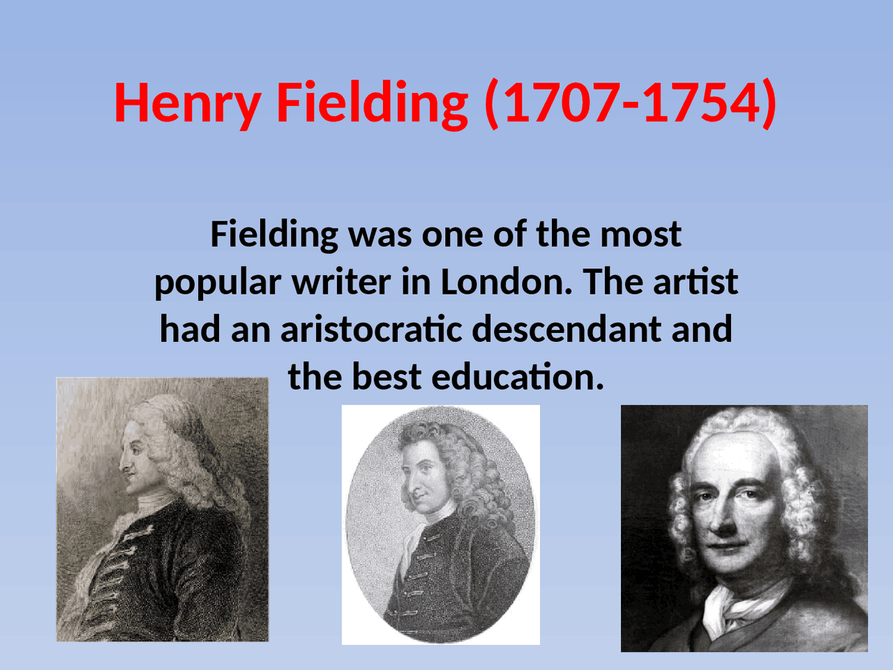 HENRY FIELDING ( 1707-1754) - Docsity