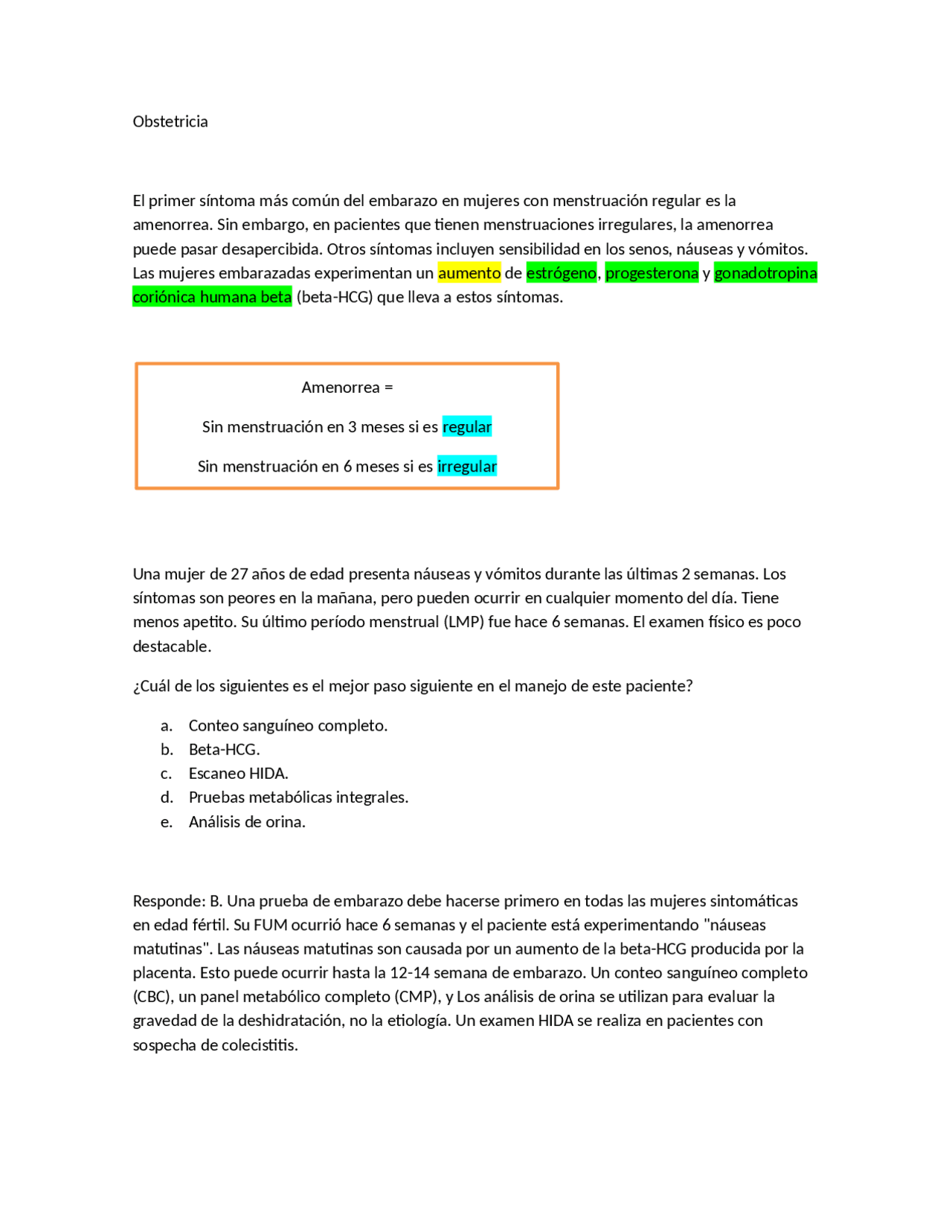 Obstetricia Docsity