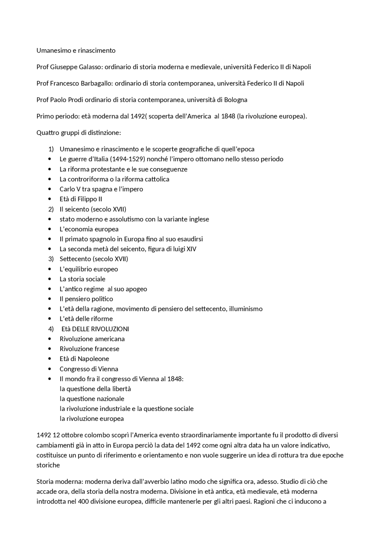 Umanesimo E Rinascimento Docsity