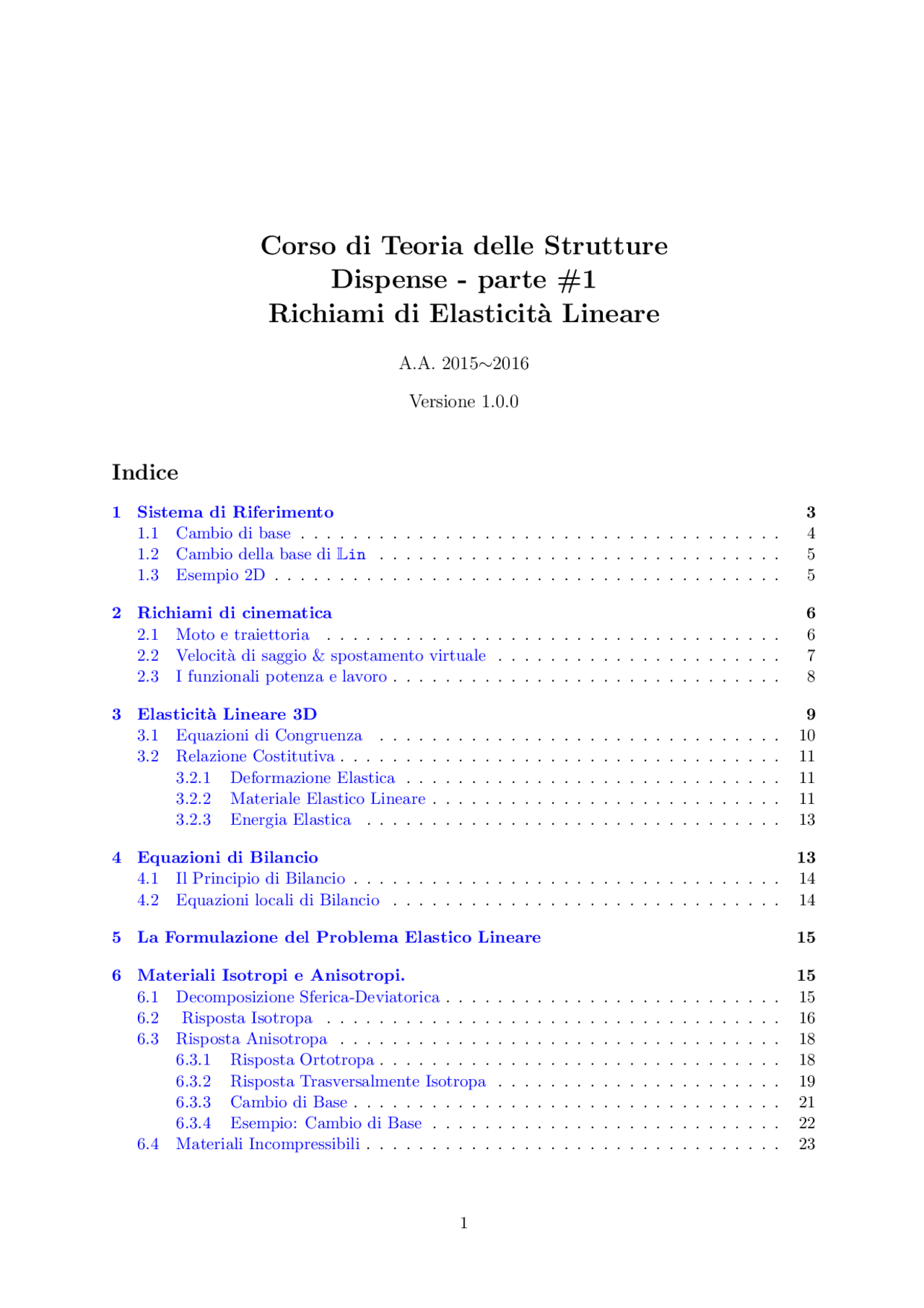 Dispensa Teoria delle Strutture (Corso di Teoria delle Strutture) - Docsity