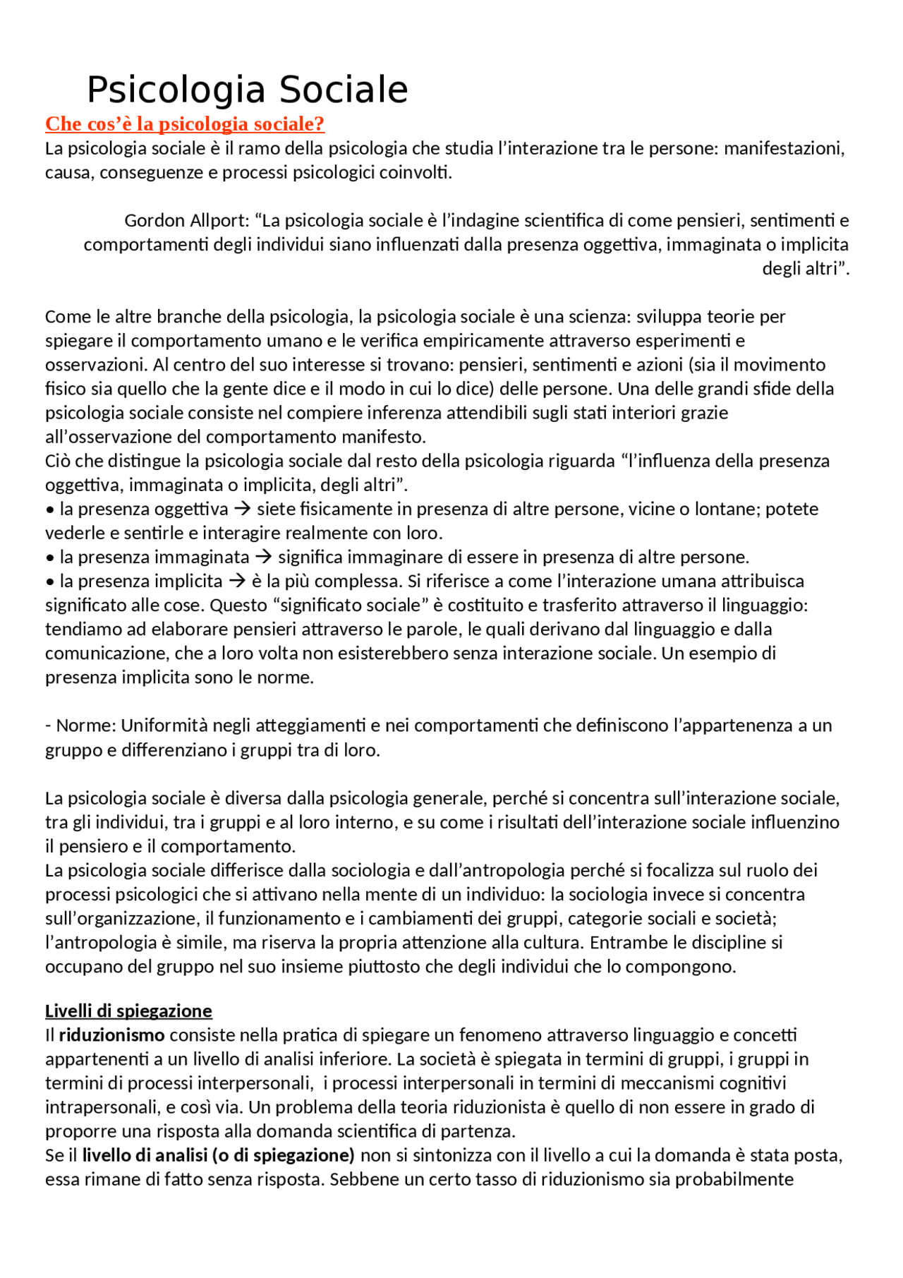 Psicologia Sociale Hogg E Vaughan Docsity