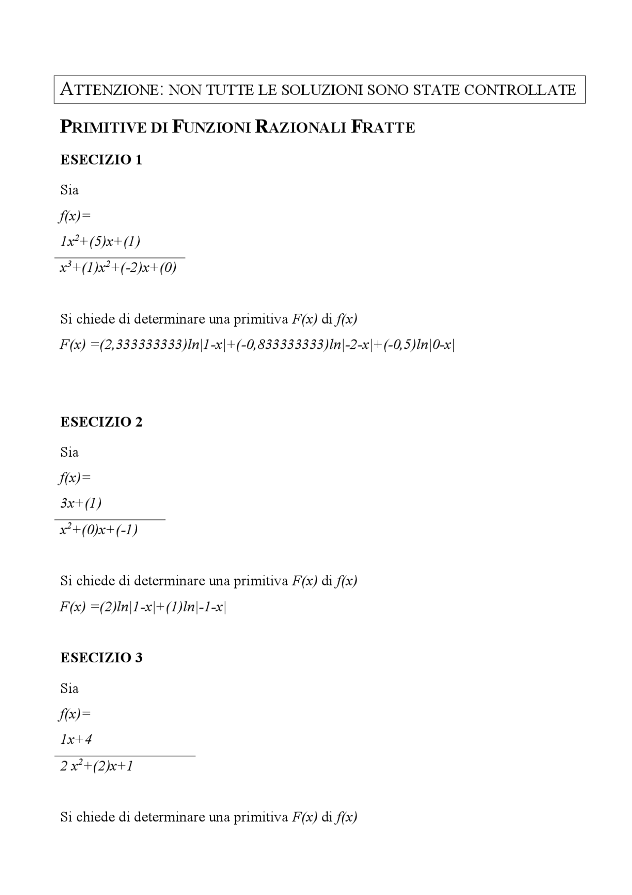 Esercizi Di Matematica Ed Economisti Docsity