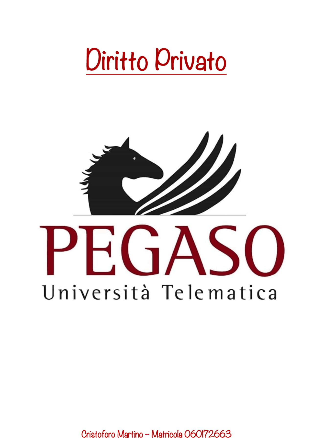Domande Esami Diritto Privato Unipegaso Docsity