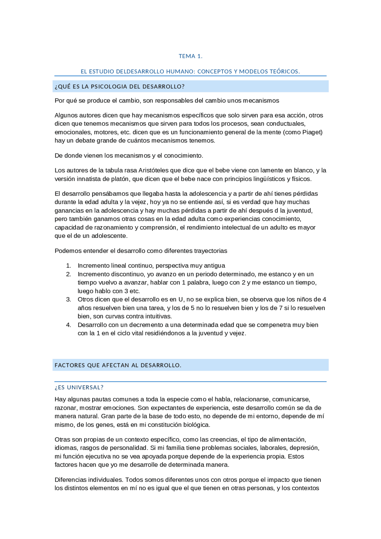 Tema 1 Desarrollo Cognitivo Docsity