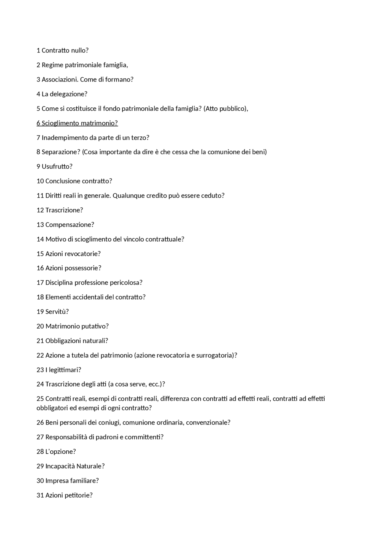 Domande Diritto Privato Ruperto Di Lorenzo Docsity