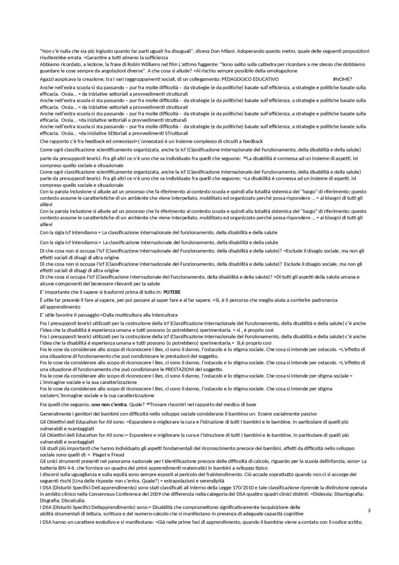 Didattica Dell Inclusione Risposte Frequenti Docsity