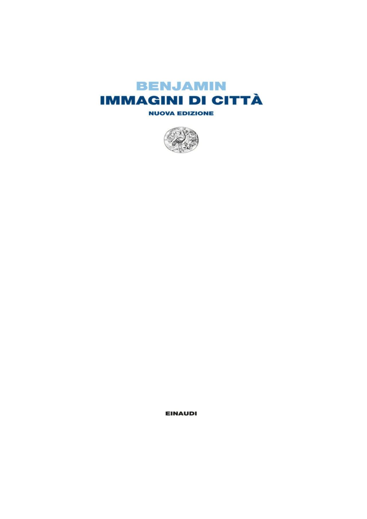Immagini Di Città Walter Benjamin Docsity