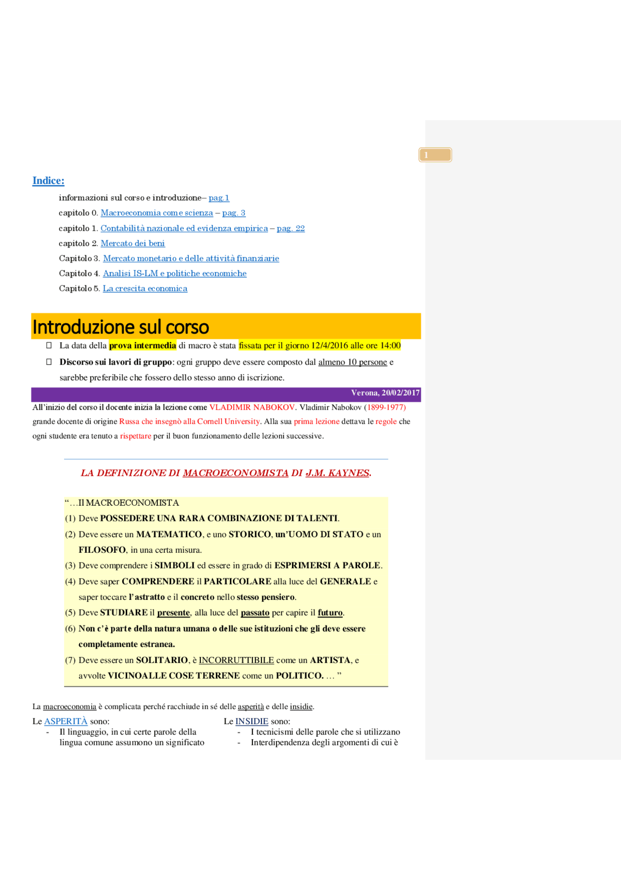 Appunti Mc 2017 Macroeconomia Docsity