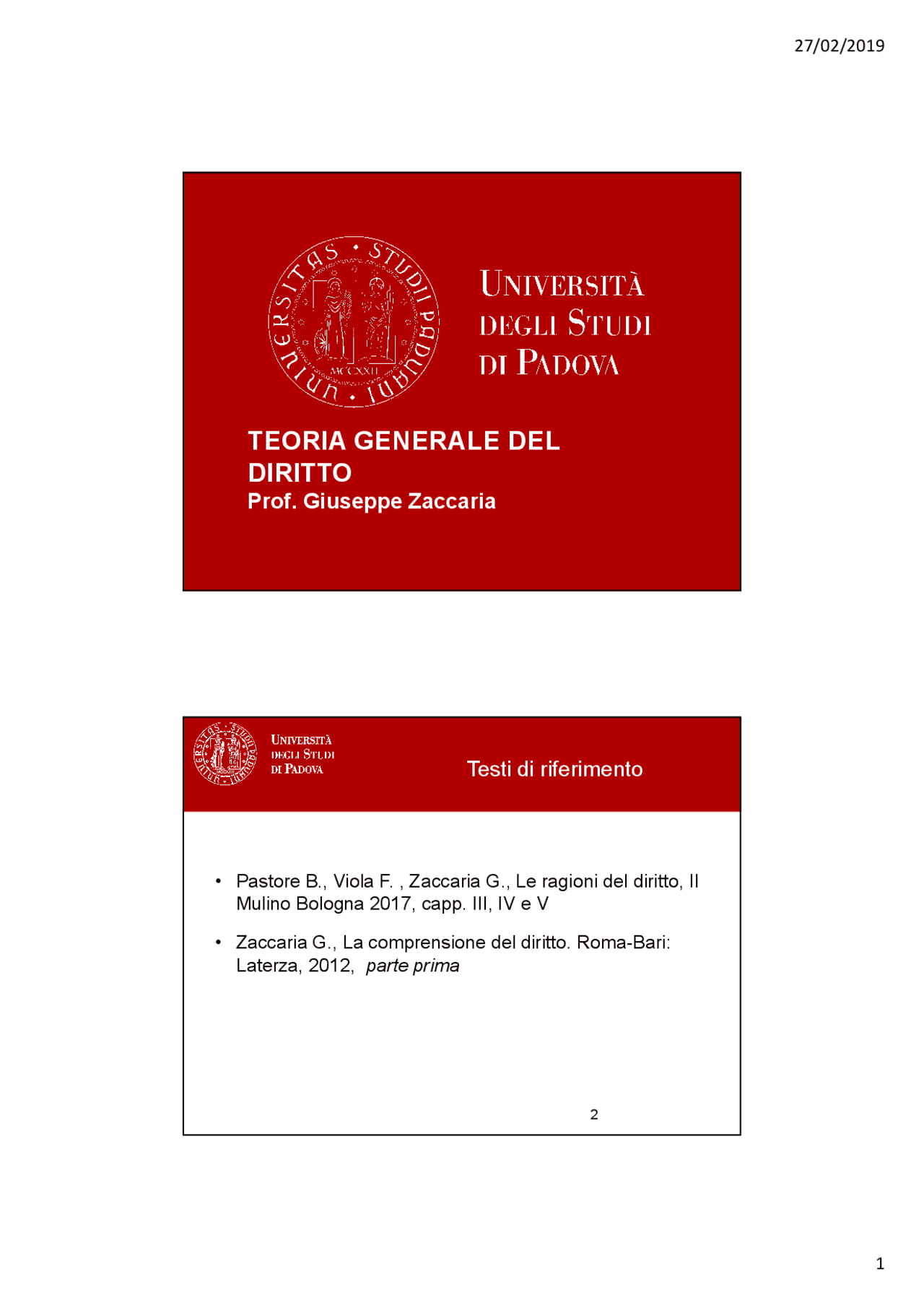 Teoria Generale Del Diritto Docsity