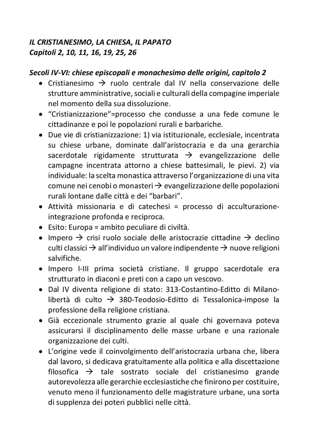Cristianesimo Nel Medioevo Docsity