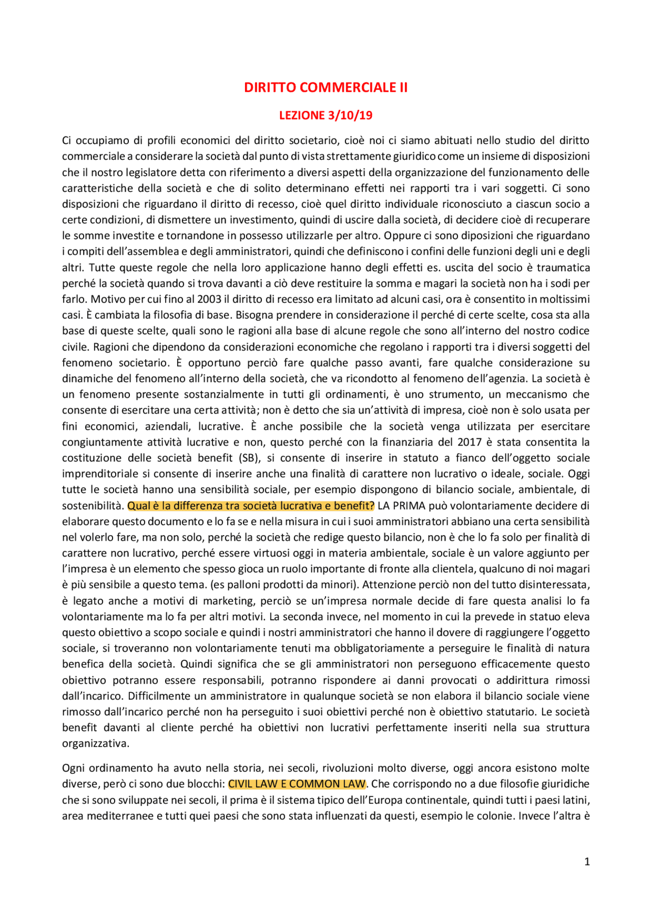 Appunti Diritto Commerciale Ii Docsity
