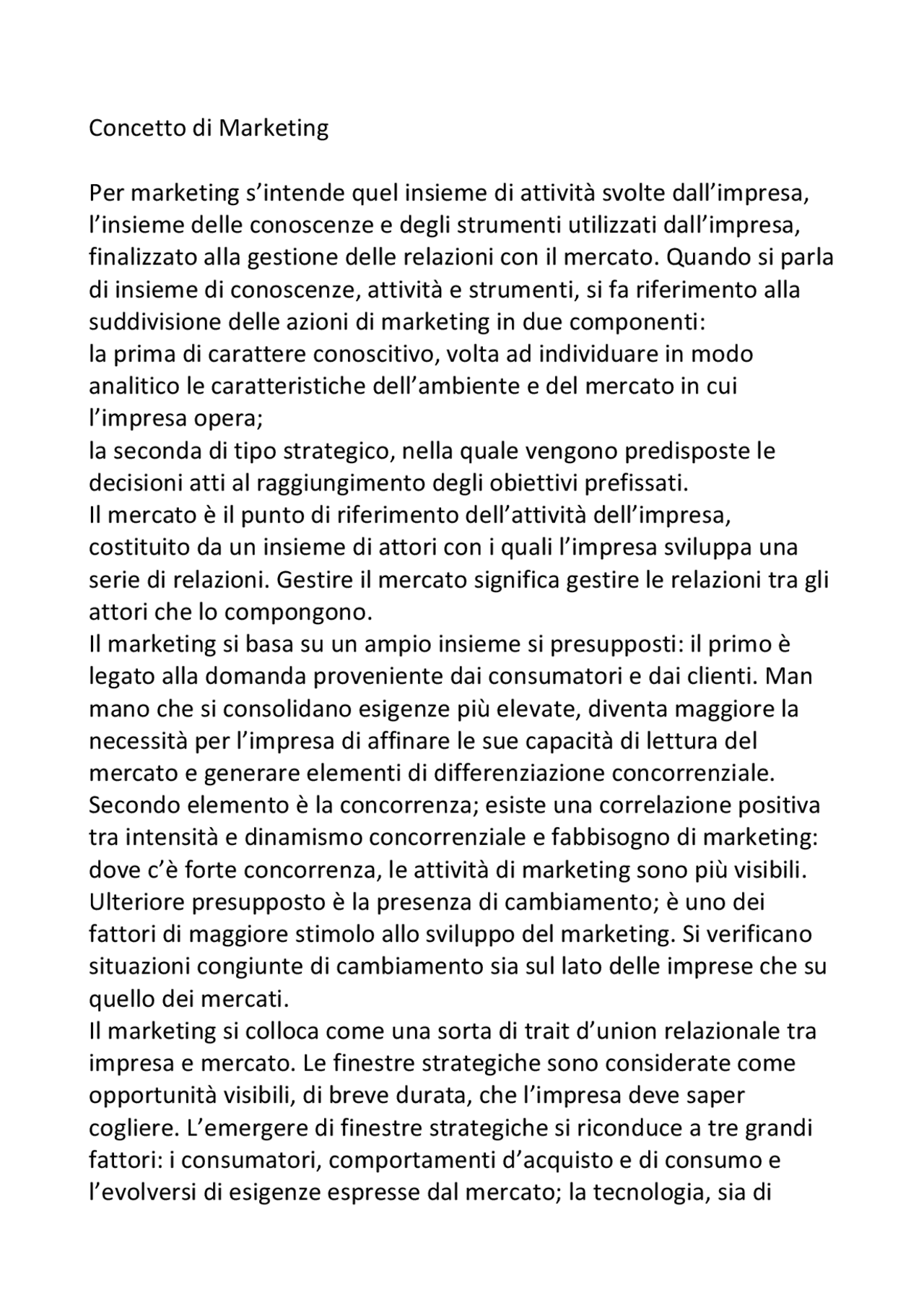 Dispensa Marketing Con Slide Integrate Docsity