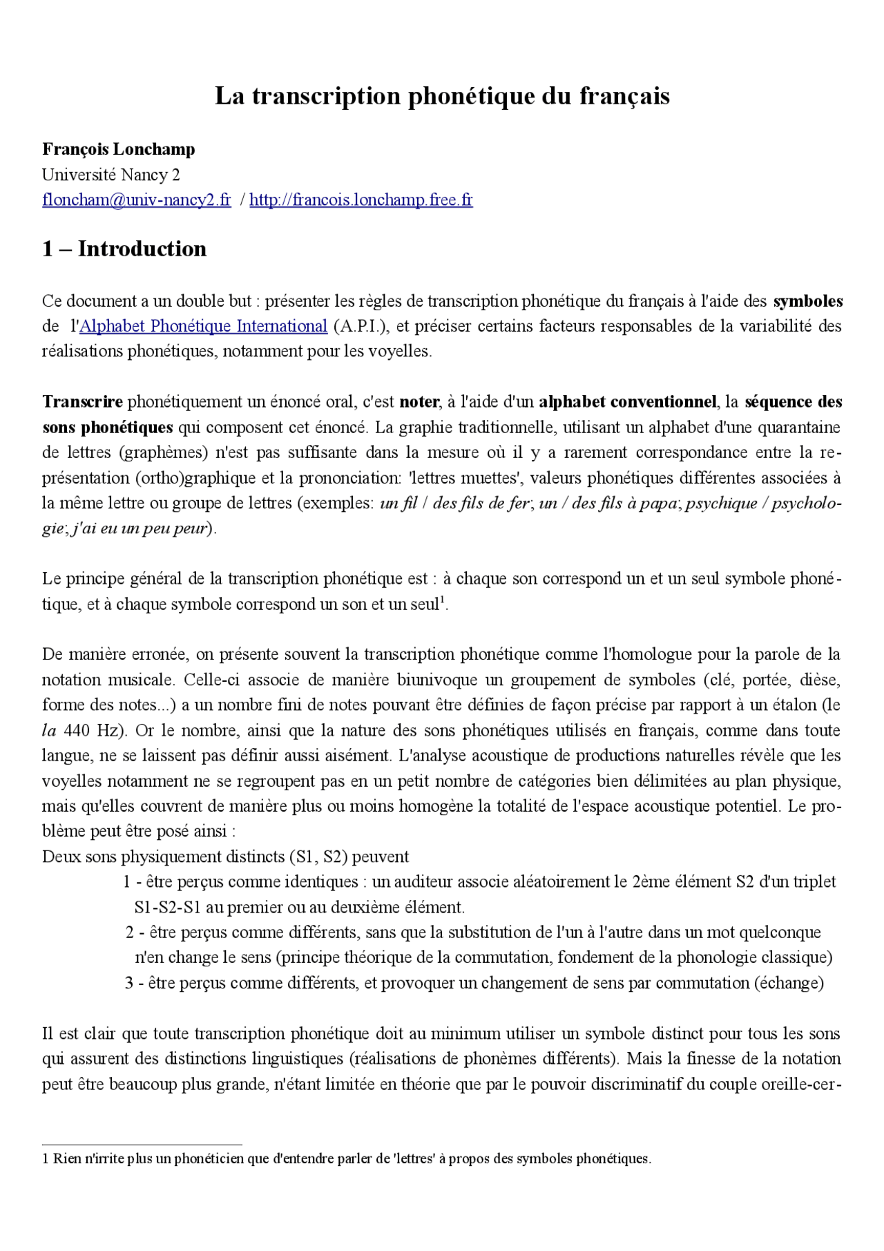 TRANSCRIPCIÓN FONÉTICA DE LA LENGUA FRANCESA (EN FRANCÉS) | Guías ...