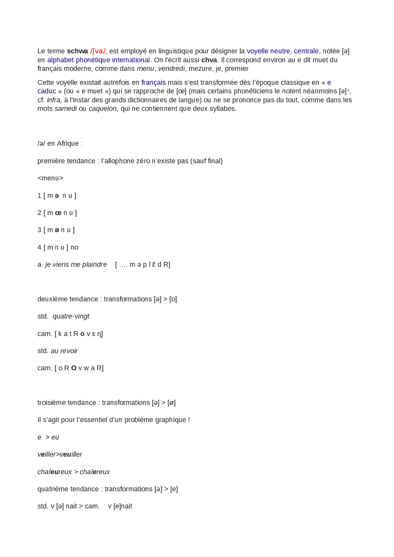 Schwa Lingua Francese 3 Floquet Docsity