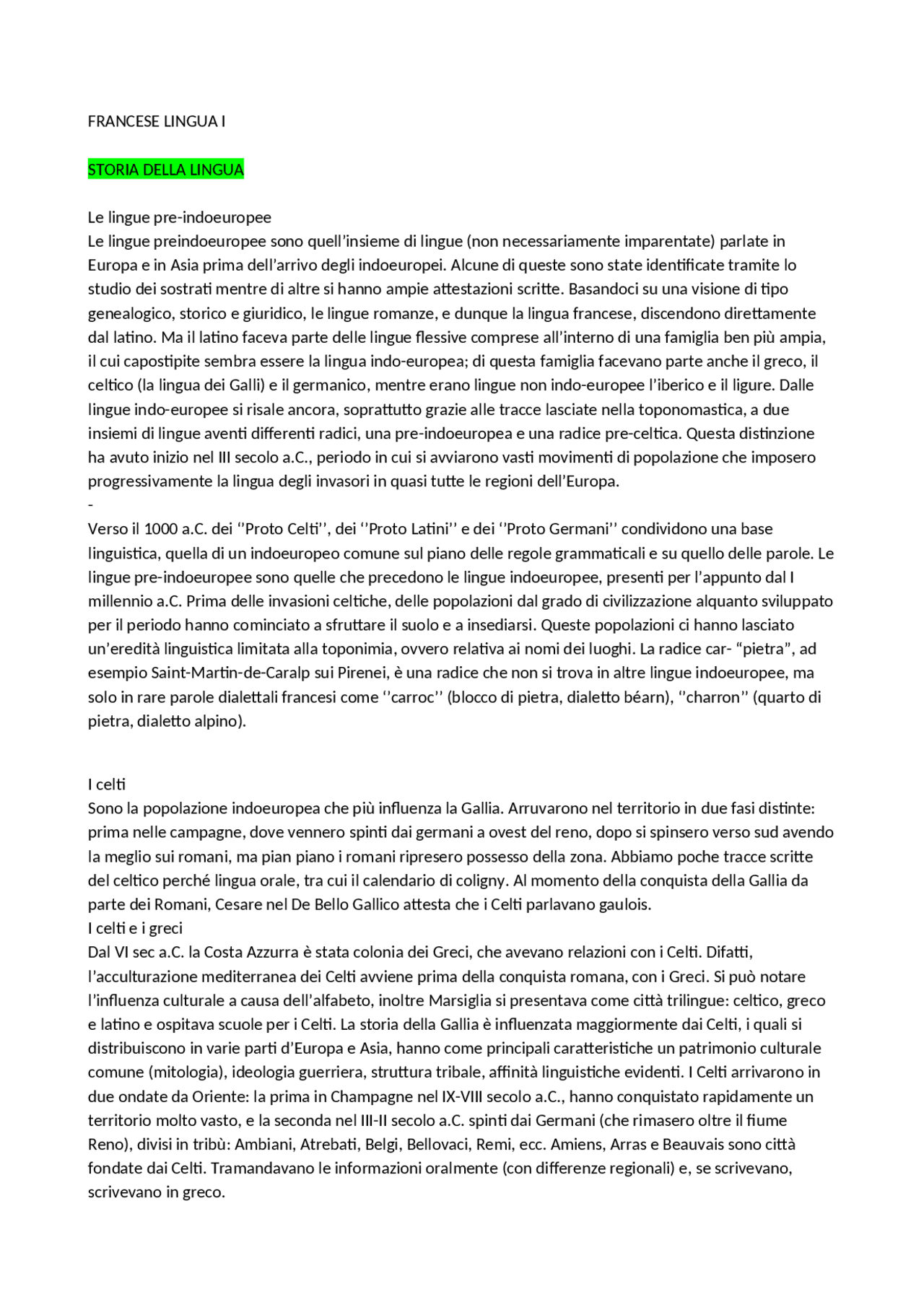 Domanderisposte Floquet Lingua I Francese Docsity
