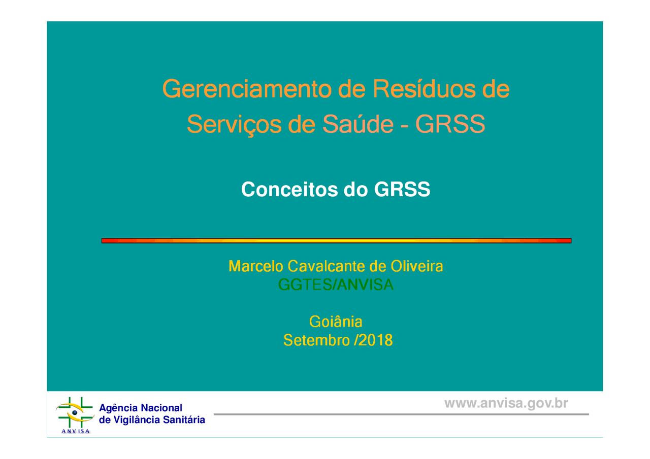 Gerenciamento De Resíduos De Serviços De Saúde Rss Docsity
