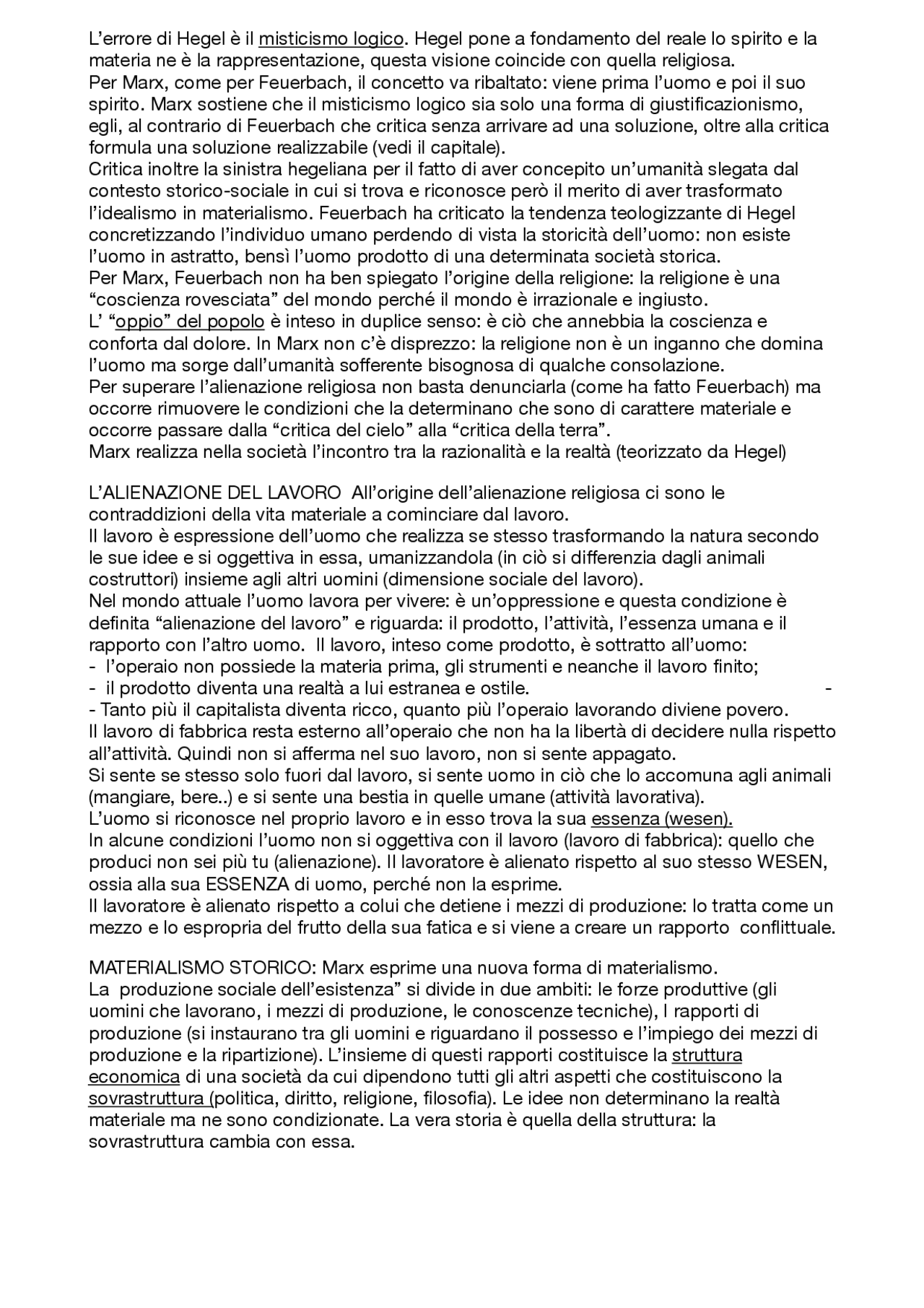 KARL MARX: ALIENAZIONE DEL LAVORO, MATERIALISMO STORICO E DIALETTICO ...