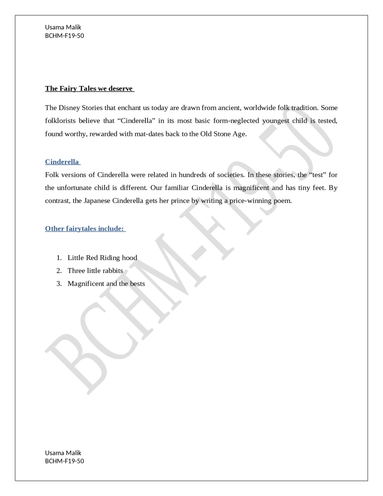 Ms Word Formatting Exercise Docsity