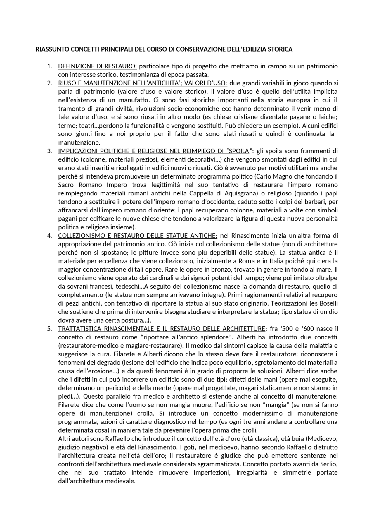 Riassunto Concetti Fondamentali Docsity