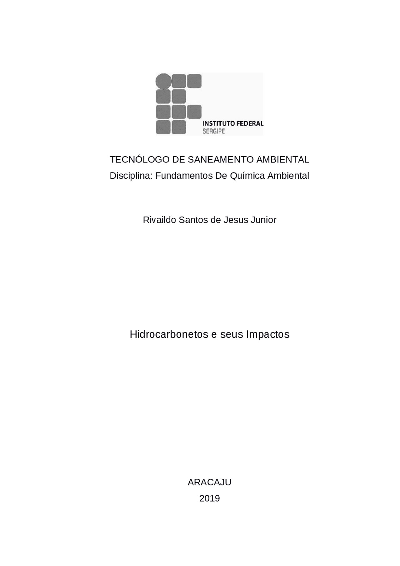 Hidrocarbonetos E Seus Impactos Docsity