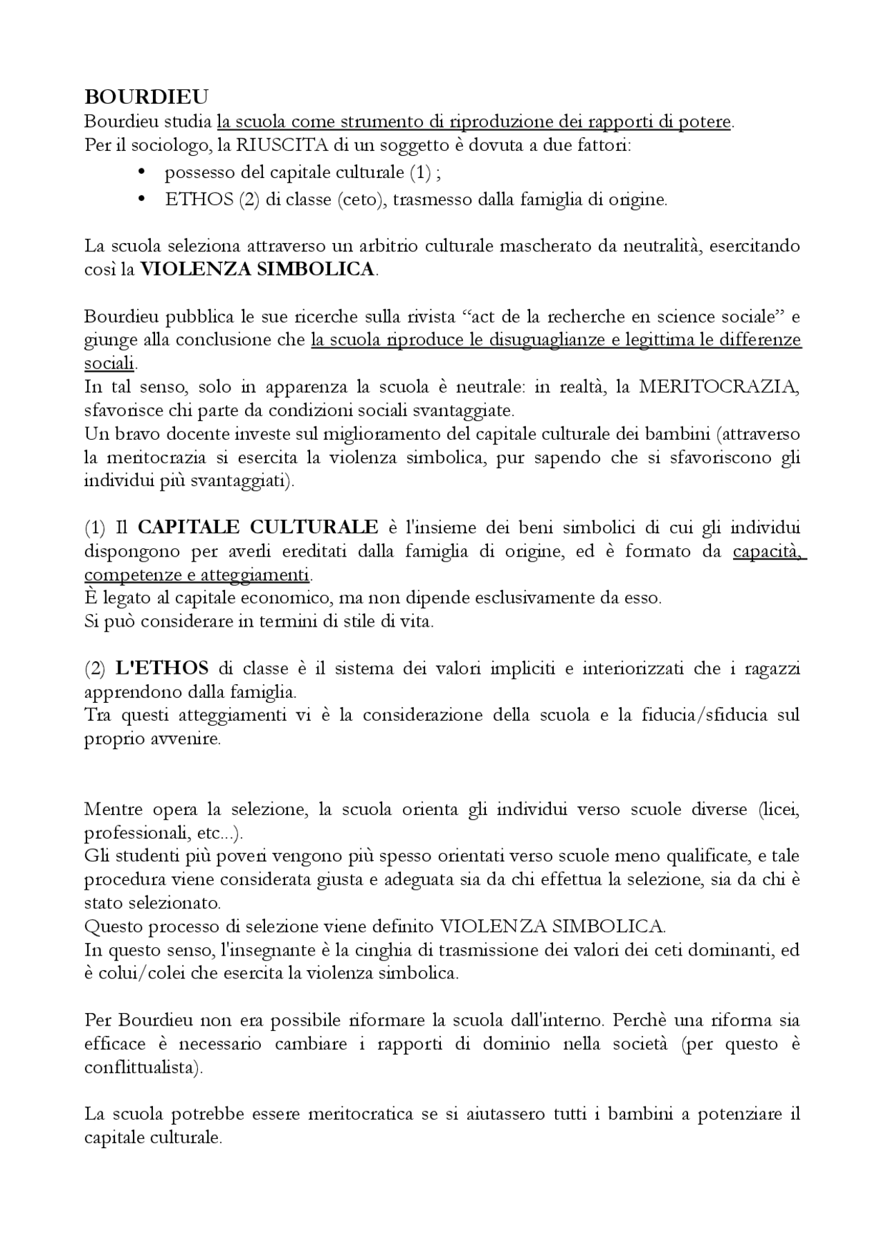 Pierre Bourdieu Riuscita Scolastica E Sociale Appunti Di Sociologia