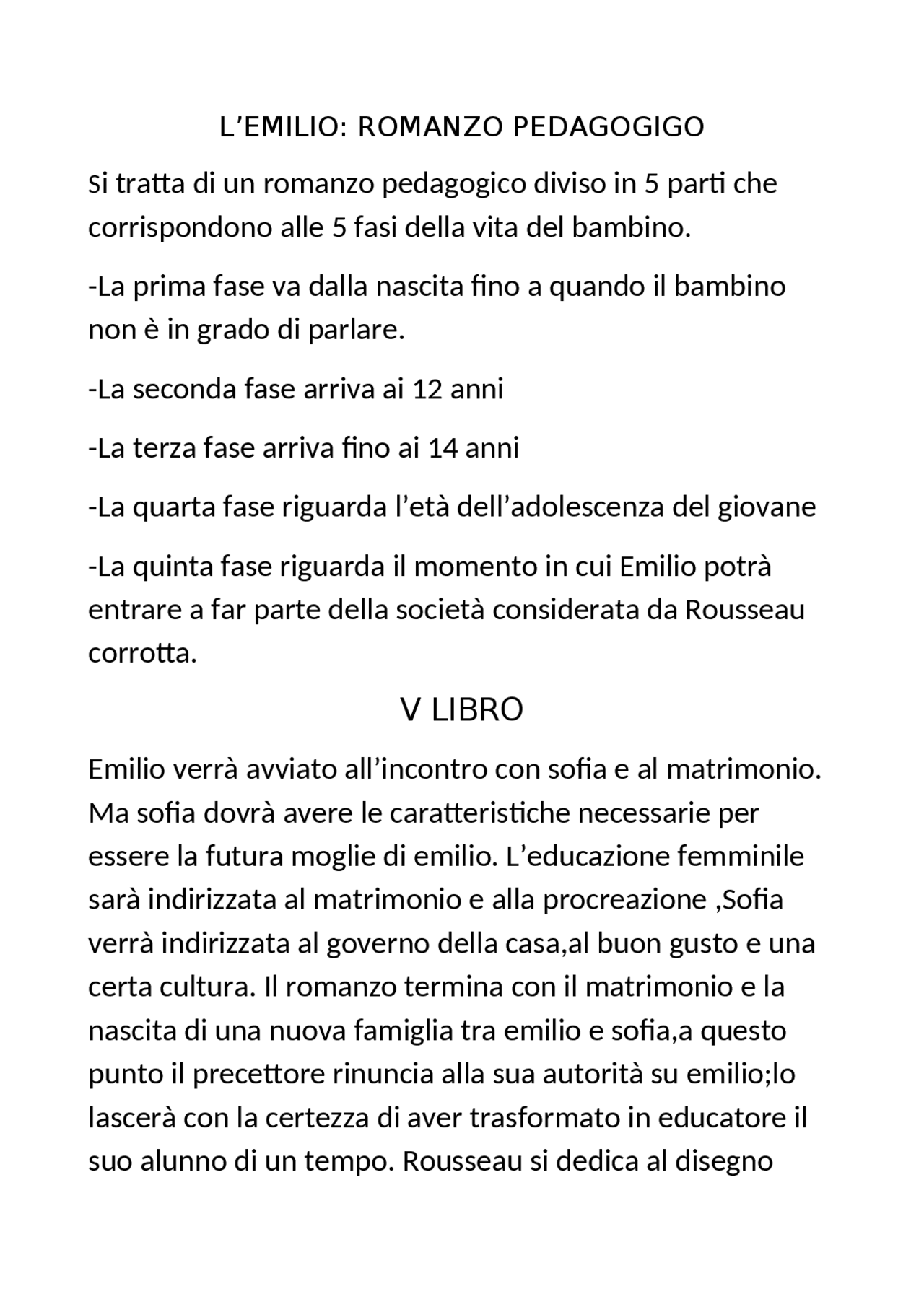 Sintesi V Libro Dellemilio Docsity