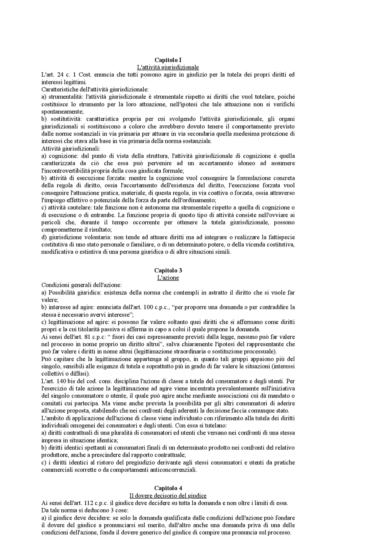 Riassunto Diritto Processuale Civile Docsity