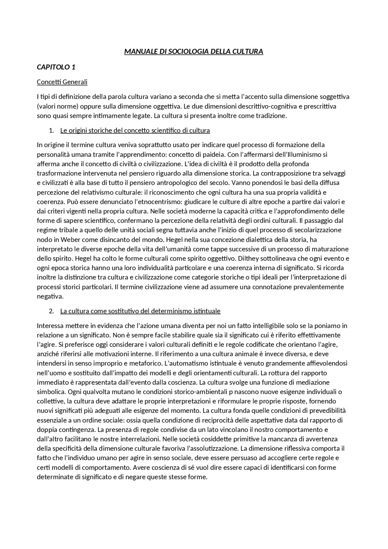 Sociologia Dei Processi Culturali Docsity