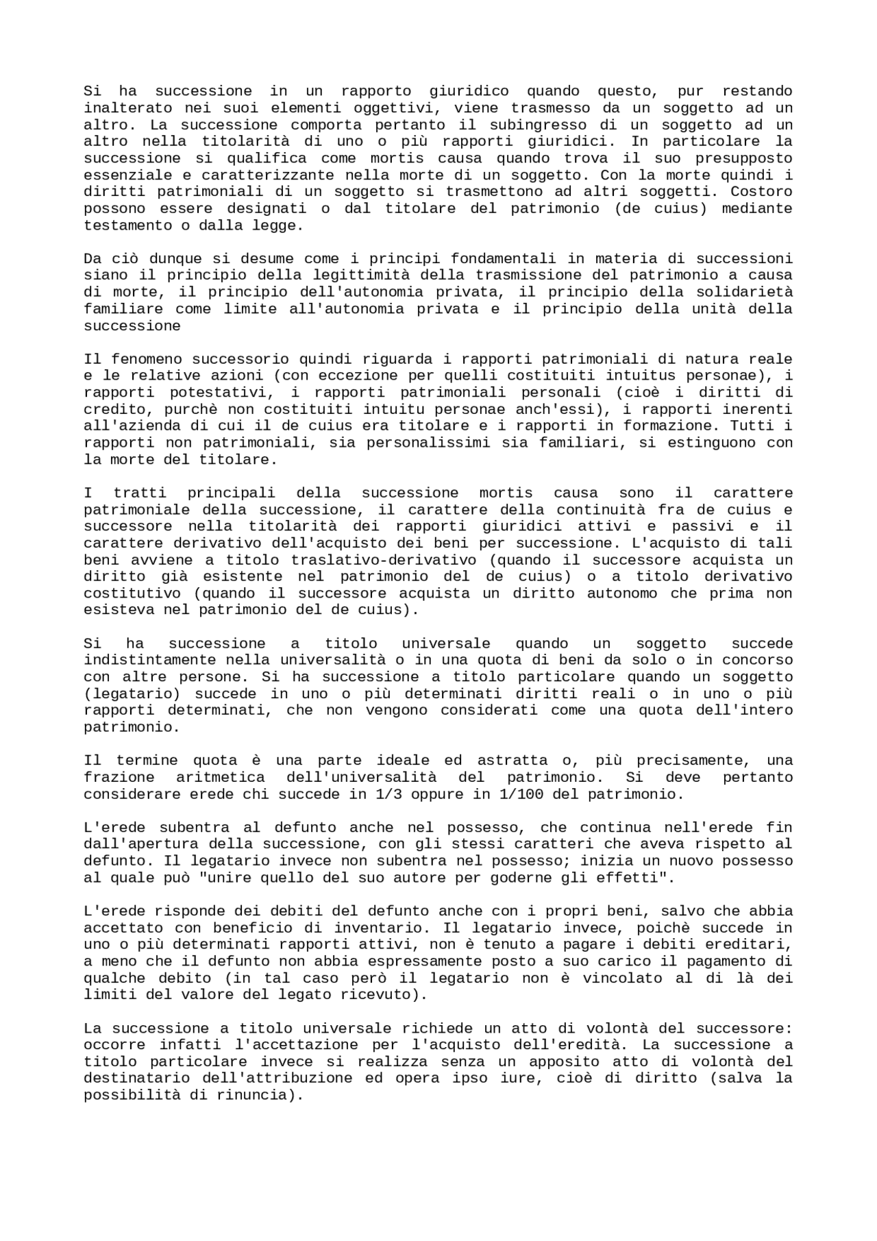 Appunti Di Diritto Civile 2 Prof Volpe Uniba Appunti Di Diritto