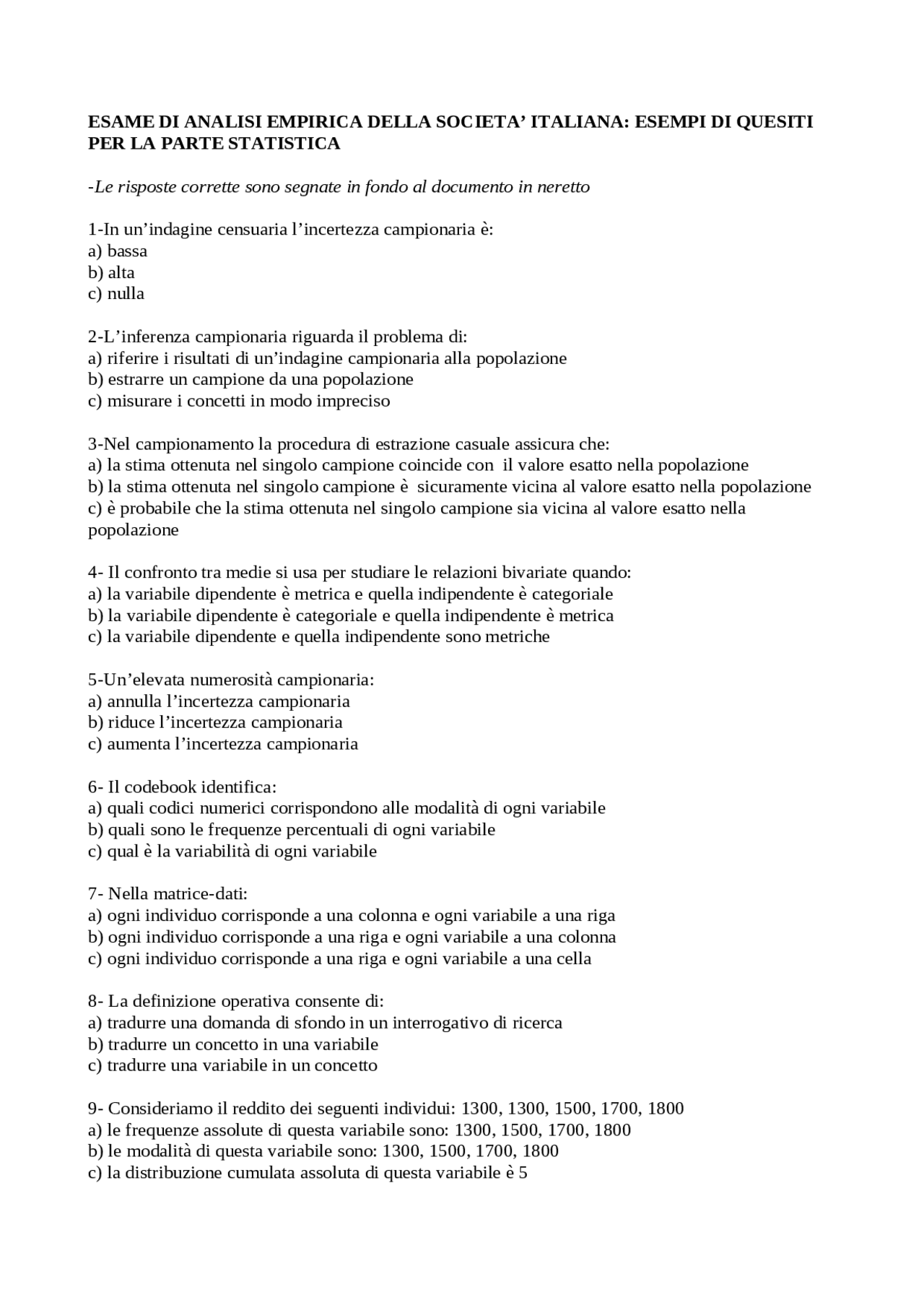 Analisi Empirica Della Società Docsity