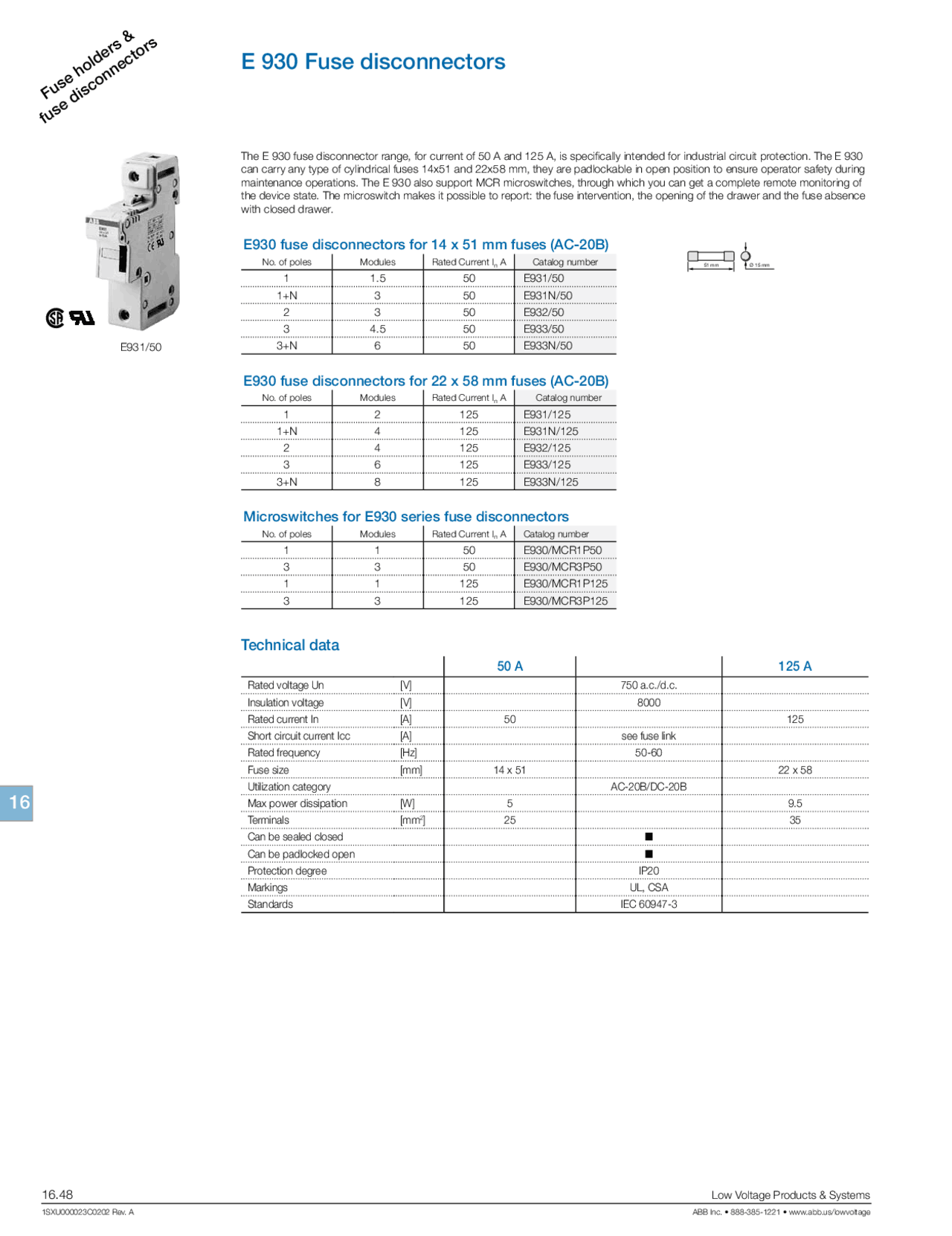 E933-125-ABB-Control-datasheet - Docsity