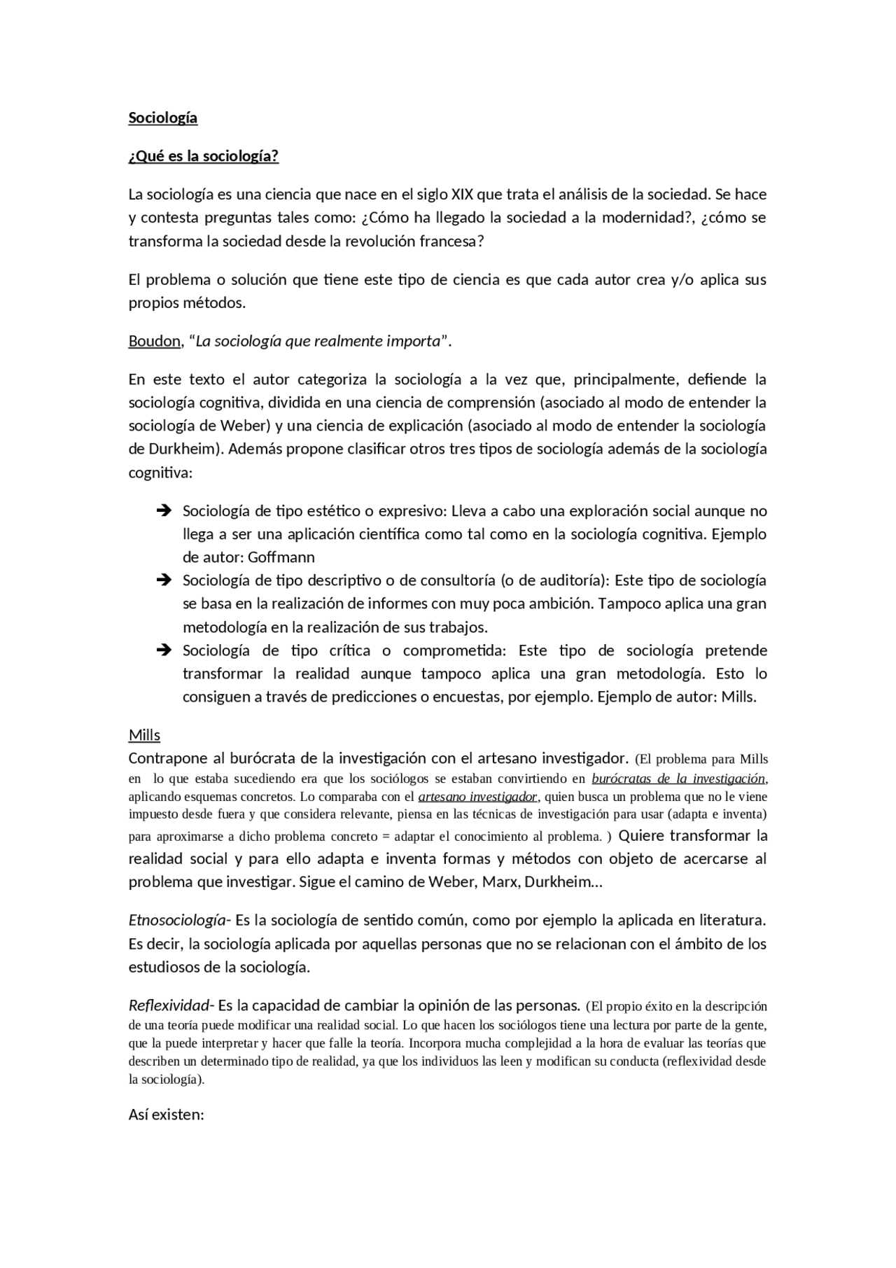 Apuntes Introducción A La Sociología Docsity