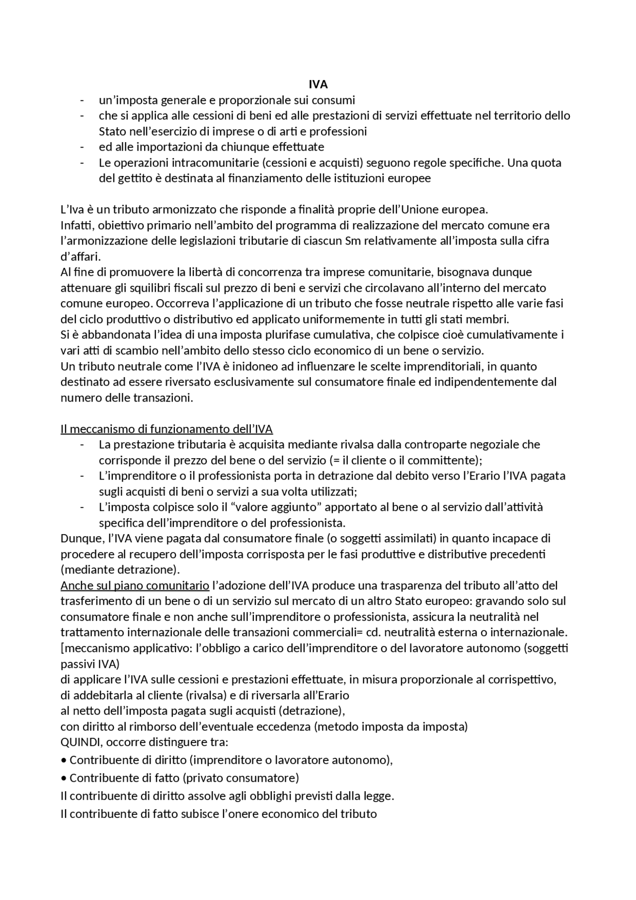 Diritto Tributario Parte Speciale Docsity