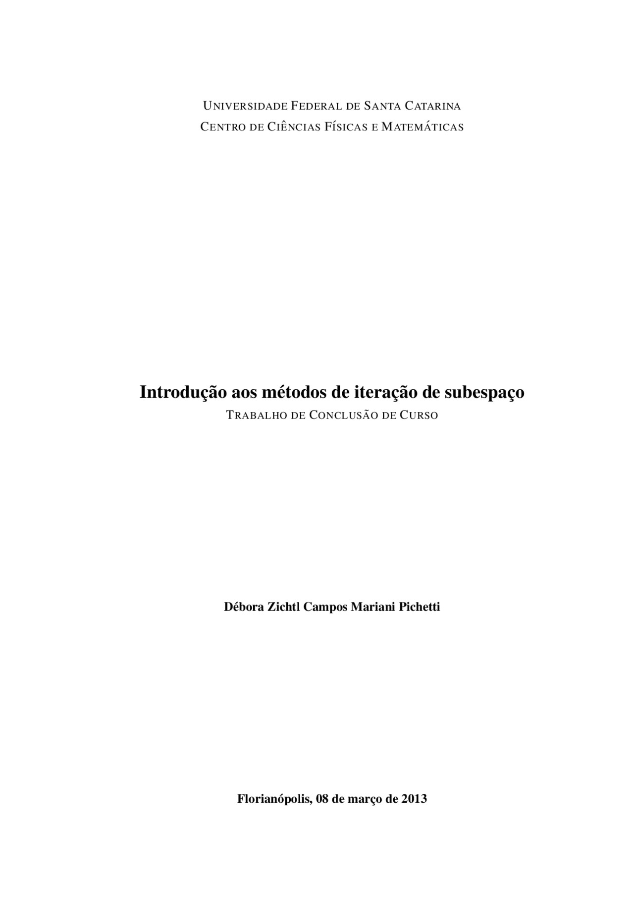 Introdução Aos Métodos De Iteração De Subespaços Docsity