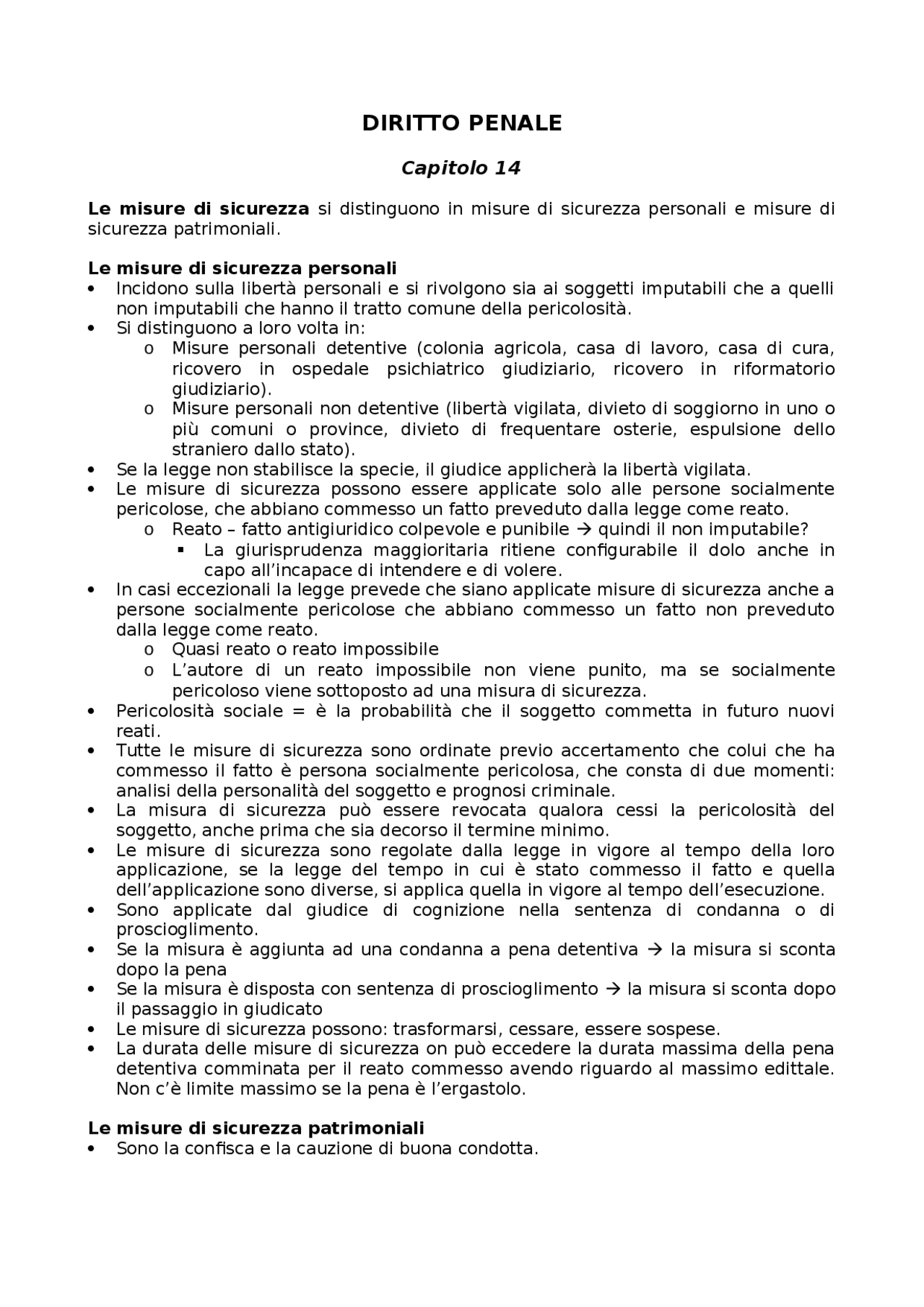 Riassunto Di Diritto Penale Docsity