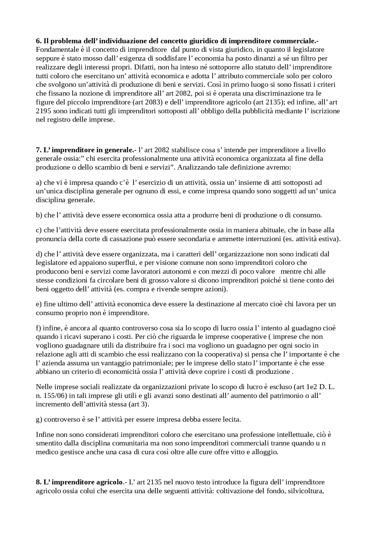 Modulo I Diritto Commerciale Docsity