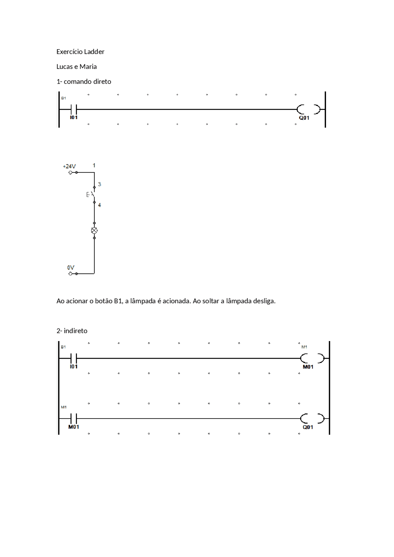 Atividades de programação ladder - Docsity