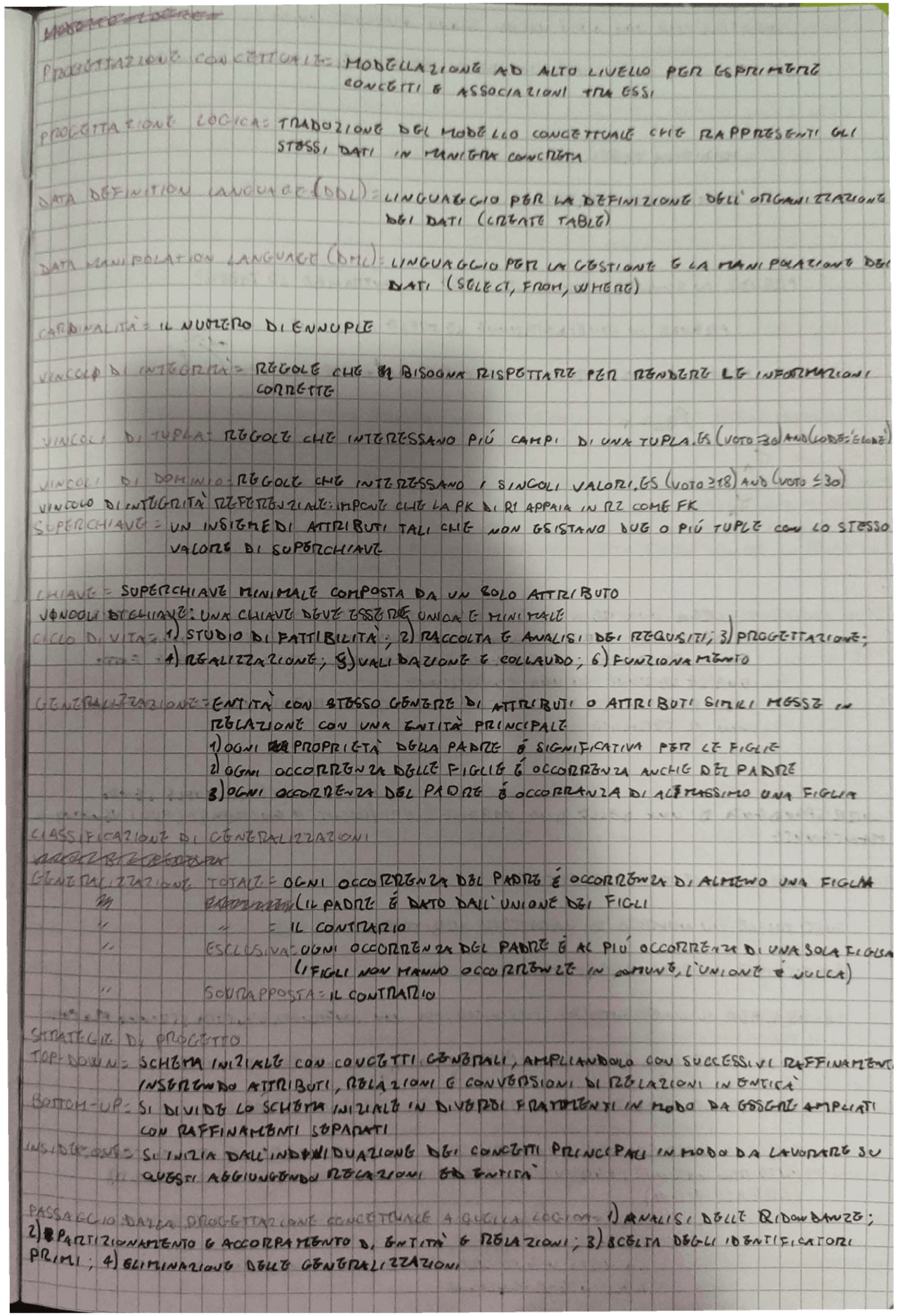 Teoria Basi Di Datidatabase Docsity