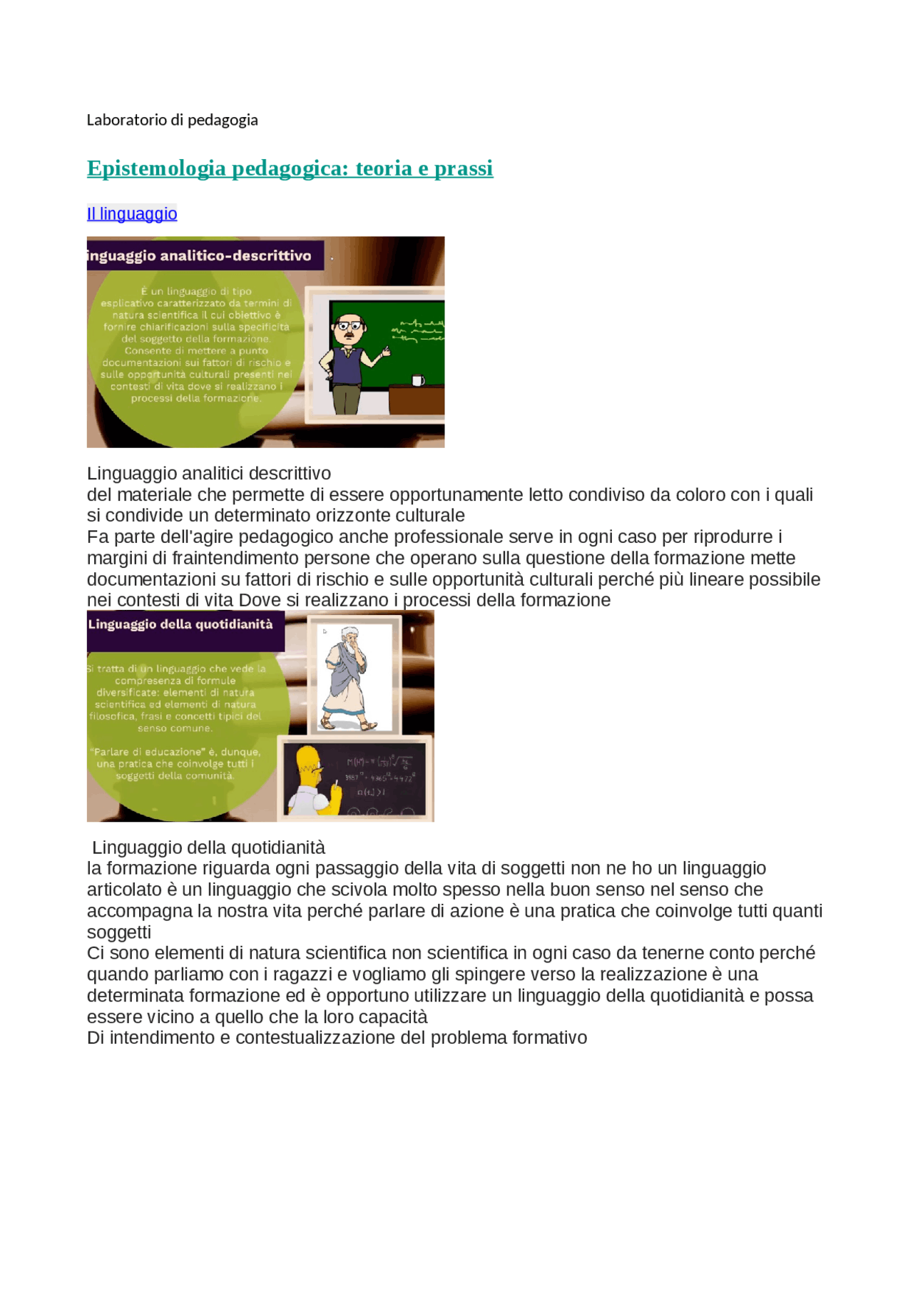 Epistemologia Pedagogica Teoria E Prassi Docsity
