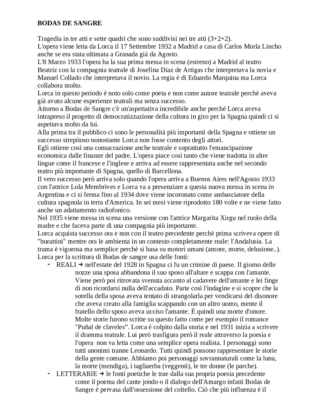 Bodas De Sangre, tragedia - Docsity