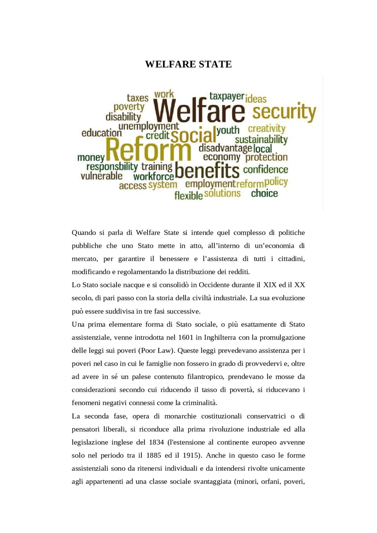 Movimento Welfare State Docsity
